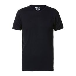 Herren T-Shirt, schwarz, Gr. L, PETROL INDUSTRIES, Obermaterial: 100% Baumwolle, Shirts, mit V-Ausschnitt