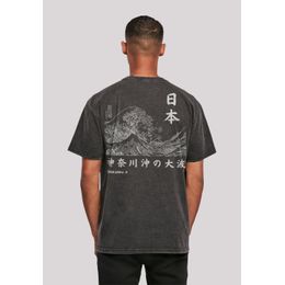 F4NT4STIC Herren T-Shirt "Kanagawa Welle", schwarz, Gr. L, Obermaterial: 100% Baumwolle, Shirts, Print