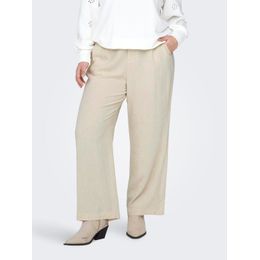 Only CARMAKOMA Damen Anzughose "CARAGNES MW LINEN BL MEL PANT TLR", grau, Gr. 44, unifarben, Web, Obermaterial: 83% Viskose, 17% Leinen, Hosen
