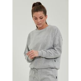 Endurance Damen Sweatshirt "Sartine", grau, Gr. 40, unifarben, 65% Polyester, 35% Baumwolle, Sweatshirts, mit einstellbarem Kordelzug