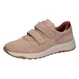 Waldl&auml;ufer WALDL&Auml;UFER Herren Klettschuh "K-JOHN", Gr. 7,5, beige, Nappaleder, Nubukleder, Schuhe, Komfortschuh, Bequemschuh, Klettschuh in Extraweite K