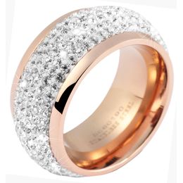 Adelia&acute;s ADELIA ́S Damen Fingerring "Damen Ring aus Edelstahl", 58, Edelstahlgold, Edelstahl, Fingerringe