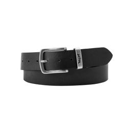 Levi's LEVI'S Damen Lederg&uuml;rtel "METAL TWO HORSE KEEPER BELT", schwarz, Gr. 90, unifarben, Leder, G&uuml;rtel, mit Metallschlie&szlig;e
