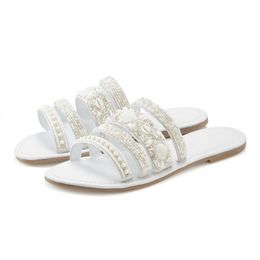 Lascana Damen Pantolette "Sandale, Sommerschuh, Mule", Gr. 37, wei&szlig;, Obermaterial: 100% Textilmaterial. Decksohle: 100% Ziegenleder. Futter: 100%