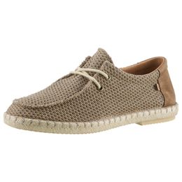 VERBENAS Herren Bootsschuh "TRUMAN BUZZBEE", Gr. 40, grau, Textil, Veloursleder, Schuhe, Espadrilles, Sommerschuh, Schn&uuml;rschuh mit Juterahmen