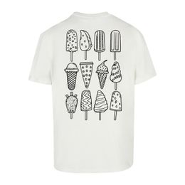 Merchcode Herren T-Shirt "Merchcode Ice Cream Oversized T-shirt", wei&szlig;, Gr. L, bedruckt, 100% Baumwolle, Shirts