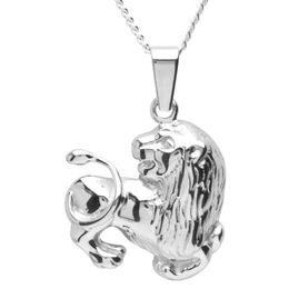 OSTSEE-SCHMUCK Damen Kette mit Anh&auml;nger "- Tierkreiszeichen L&ouml;we - Silber 925/000 -", 42, Silber 925 (Sterlingsilber), silber, Silber 925
