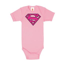 logoshirt Jungen Body "DC - Superman Logo (Pink)", Gr. 98, pink, 100% Baumwolle, bedruckt, Bodys, mit coolem Print