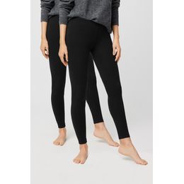 YSABEL MORA Damen Leggings, Gr. XL, schwarz, Single Jersey, Obermaterial: 95% Baumwolle, 5% Elasthan, Hosen