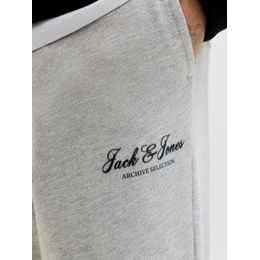 Jack & Jones JACK & JONES Herren Sweathose "JPSTGORDON ARCHIVE SWEAT PANTS NOOS"light grau melange, Gr. S, meliert, angeraute Sweatware, Obermaterial: 80%