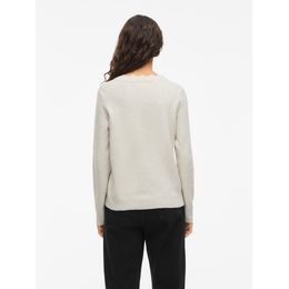 Vila Damen V-Ausschnitt-Pullover "VINIKOLINA V-NECK L/S KNIT TOP - NOOS"super light natural melan, Gr. L, unifarben, Strick, Obermaterial: 97%