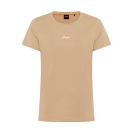 BOSS Orange Damen T-Shirt "Elove Embro Premium Damenmode"rust, copper 222, Gr. S, unifarben, Single Jersey, Obermaterial: 100% Baumwolle, Shirts, mit