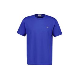 Gant Herren T-Shirt "T-Shirt Reg Shield 1er Pack", blau, Gr. M, Obermaterial: 100% Baumwolle CO., Shirts