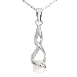 OSTSEE-SCHMUCK Damen Kette mit Anh&auml;nger "- Lusia - Silber 925/000 - Zuchtperle", 45, Silber 925 (Sterlingsilber), silber, Silber 925