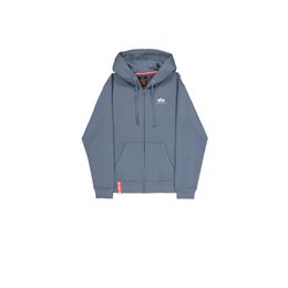 Herren Hoodie "Basic Zip Hoodie SL"denim blau, Gr. XS, Alpha Industries, Obermaterial: 80% Baumwolle, 20% Polyester, Sweatshirts