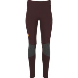 WHISTLER Damen Funktionstights "Millie", braun, Gr. 40, mehrfarbig, 85% Polyamid, 15% Elasthan, Hosen, mit verst&auml;rkten Eins&auml;tzen