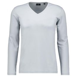 Ragman Herren Langarmshirt, silber, Gr. L, Jersey, Baumwolle, Shirts