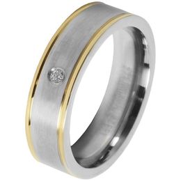 Adelia&acute;s ADELIA ́S Damen Fingerring "Damen Ring aus Edelstahl mit Strass Steinchen", 60, Edelstahl, silber, Edelstahl, Fingerringe
