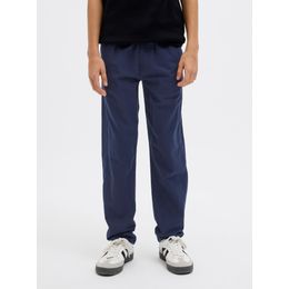 Jack & Jones M&auml;dchen Jogginghose "JPSTKANE JJSUMMER JOGGER SN JNR", blau, Gr. 140, JACK & JONES JUNIOR, angeraute Sweatware, Obermaterial: 74% Baumwolle, 26%