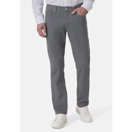 Stooker Men Herren 5-Pocket-Jeans "Frisco Print Straight Fit Jeans", grau, Gr. 42, Twill, 99% Baumwolle, 1% Elasthan, Jeans, Straight Fit Casual