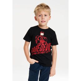 logoshirt M&auml;dchen T-Shirt "Marvel - Daredevil - Man Without Fear", schwarz, Gr. 128, bedruckt, 100% Baumwolle, Shirts, mit coolem Daredevil-Print