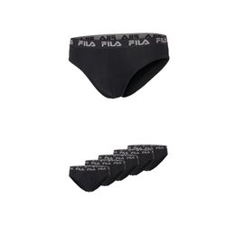 Fila Herren Slip "MAN BRIEF", Gr. S, schwarz, Obermaterial: 95% Baumwolle, 5% Elasthan, unifarben, Unterhosen, mit feuchtigkeitsableitender