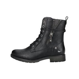 Mustang Shoes Damen Schn&uuml;rstiefelette "Mustang Shoes Stiefelette Lederimitat", Gr. 40, schwarz, Lederimitat, Schuhe