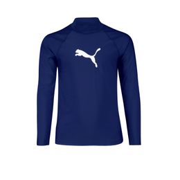 Puma Kinder Rash Guard "Puma SWIM KIDS UNISEX RASHGUARD"navy, Gr. 140, Obermaterial: 80% Polyamid, 20% Elasthan, Shirts, mit langen &Auml;rmeln, Stehkragen