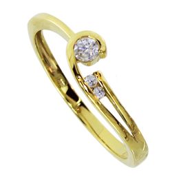 OSTSEE-SCHMUCK Damen Fingerring "- Liva - Gold 333/000 - Zirkonia", 56, gold, Fingerringe