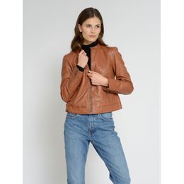 Maze Damen Lederjacke "4202166", braun, Gr. XXL, Obermaterial: 100% Lammleder. Futter: 100% Polyester. &Auml;rmelfutter: 100% Polyester, Jacken