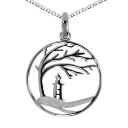 OSTSEE-SCHMUCK Damen Kette mit Anh&auml;nger "- Windfl&uuml;chter 23 mm - Silber 925/000 - ohne Stein", 42, Silber 925 (Sterlingsilber), silber, Silber 925