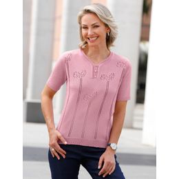 Classic Basics Damen V-Ausschnitt-Pullover "Pullover", rosa, Gr. 38, unifarben, 100% Polyacryl, Pullover