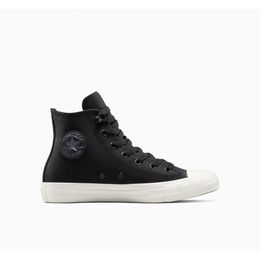 Converse M&auml;dchen Sneakerboots "CHUCK TAYLOR ALL STAR", Gr. 39, schwarz-wei&szlig;, Leder, Schuhe, Winterschuhe, Schn&uuml;rboots, Sneaker, wasserdicht, gef&uuml;ttert