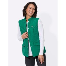 Casual Looks Damen Steppweste, gr&uuml;n, Gr. 38, unifarben, 100% Polyester, Westen