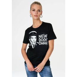 logoshirt Damen T-Shirt "Le Gendarme de Saint-Tropez - Nein Doch Ohhh", schwarz, Gr. M, bedruckt, 100% Baumwolle, Shirts, mit coolem Print