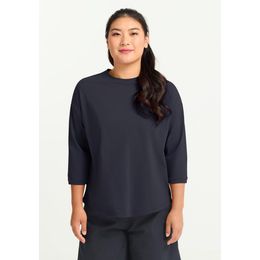 3/4-Arm-Shirt Jack Wolfskin "TRAVEL 3 4 T W", Damen, Gr. L (42/44), schwarznavy, Obermaterial: 100% POLYESTER, Shirts 3/4-Arm-Shirt
