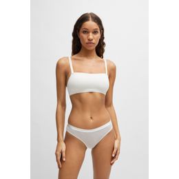 BOSS Damen Slip "BRIEF CI", Gr. L, wei&szlig;, Jersey, Obermaterial: 95% Viskose, 5% Elasthan, unifarben, Unterhosen, mit BOSS Schriftzug auf dem Bund