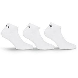 Fila Herren Socken "UNISEX INVISIBLE PLAIN SOCKS", Gr. 43, wei&szlig;, Baumwolle, Elasthan, Polyester, unifarben, Socken, mit eingestricktem Logo an der