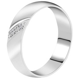 Adelia&acute;s ADELIA ́S Damen Fingerring "Damen Ring aus Edelstahl mit Strass Steinchen", 60, Edelstahlsilber, Edelstahl, Fingerringe