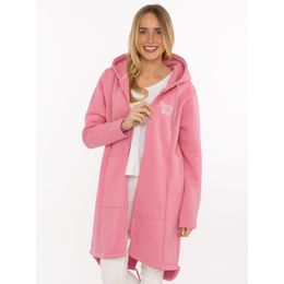 Zwillingsherz Damen Kurzmantel ""Sunday Club"", pink, Gr. M, Sweatware, Obermaterial: 50% Baumwolle, 50% Polyester, M&auml;ntel, mit Stickerei, Taschen