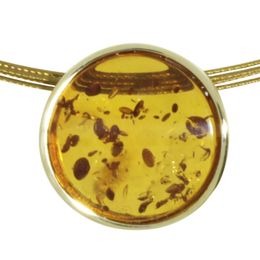 OSTSEE-SCHMUCK Damen Kette mit Anh&auml;nger "- Gleiter-Frouke 16 mm - Gold 333/000 - Bernstein", 45, Gelbgold 333, gold, Gelbgold 333, Halsketten