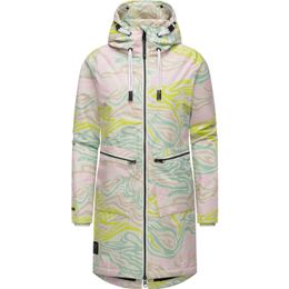 Ragwear Damen Wintermantel "Holstic Print", gr&uuml;n, Gr. XS, Obermaterial: 100% Polyester; Innenfutter: 100% Polyester; Wattierung: 100% Polyester,
