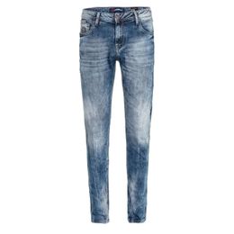 Cipo & Baxx CIPO & BAXX Herren 5-Pocket-Jeans "Jeans", blau, Basic, Gr. 36, unifarben, 98% Baumwolle, 2% Elasthan, Jeans, im Straight Fit