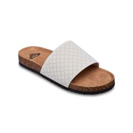 Sandale Roxy "Mannae Slide", Damen, Gr. 10 (41), taupe, Obermaterial:Obermaterial: 100% Microfaser-Textil, Futter: 100% Textil, Laufsohle: 100% EVA;, Schuhe Sandale