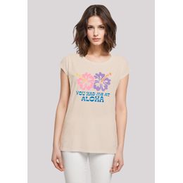 F4NT4STIC Damen T-Shirt "You had me at Aloha", wei&szlig;, Gr. 4XL, Obermaterial: 100% Baumwolle, Shirts, Premium Qualit&auml;t