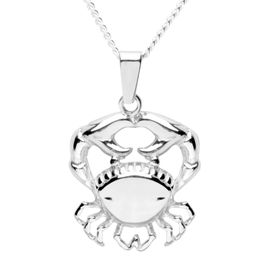 OSTSEE-SCHMUCK Damen Kette mit Anh&auml;nger "- Tierkreiszeichen Krebs - Silber 925/000 -", 42, Silber 925 (Sterlingsilber), silber, Silber 925