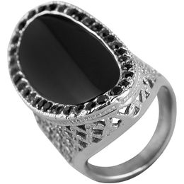 Adelia&acute;s ADELIA ́S Damen Fingerring "Damen Ring aus Edelstahl", 56, Edelstahlsilber, Edelstahl, Fingerringe