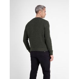 Lerros Herren Strickpullovernordic olive, Gr. XXL, bestickt, unifarben, Strick, Obermaterial: 100% Baumwolle, Pullover, mit Logo-Stickerei und in