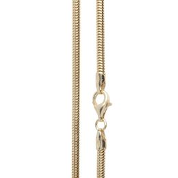 OSTSEE-SCHMUCK Damen Silberkette "- Schlange 3,0 mm - Silber 925/000, vergoldet -", 42, Silber 925 (Sterlingsilber), gold, Silber 925