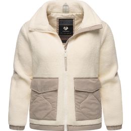Ragwear Damen Pl&uuml;schjacke "Arctika", wei&szlig;, Gr. XL, Obermaterial 1: 100% Polyester. Obermaterial 2: 70% Polyester, 30% Nylon. Innenfutter: 100%